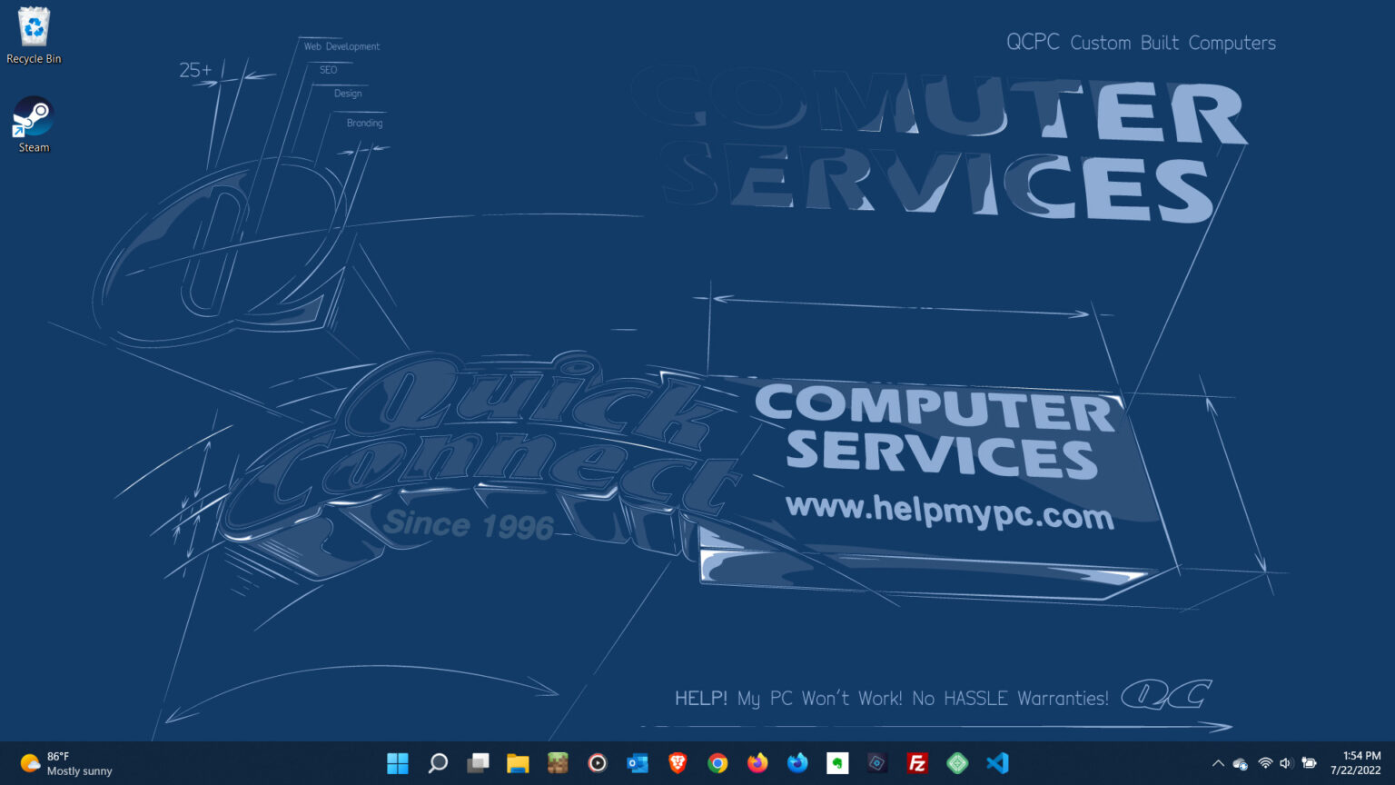 Redesigned QCPC Desktop | Quick Connect Computer Services